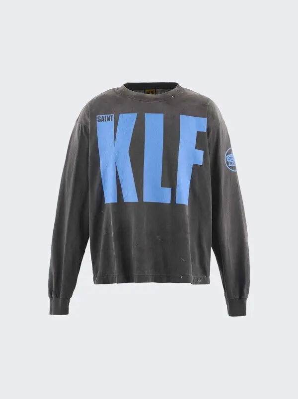 SAINT MXXXXXX X The Klf Long Sleeve Tee Washed And Blue