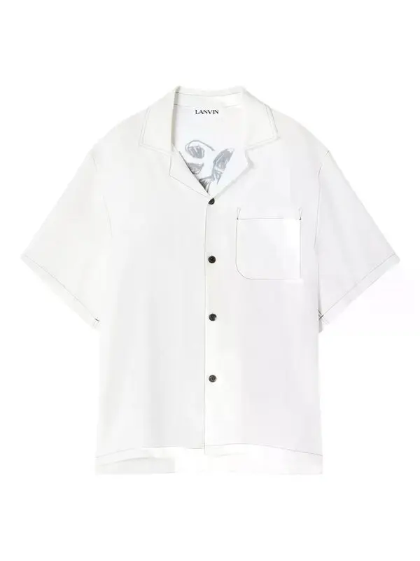LANVIN Chest-pocket Back-graphic Shirt