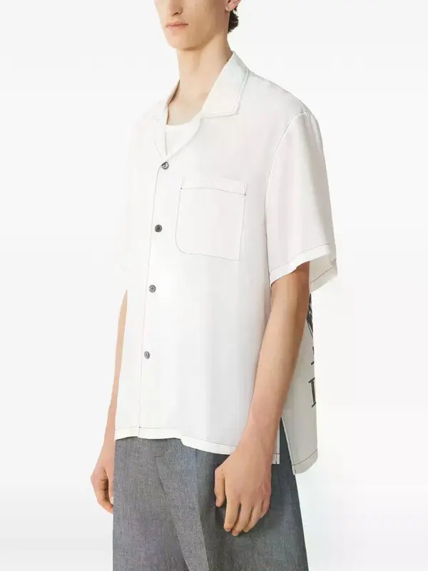LANVIN Chest-pocket Back-graphic Shirt