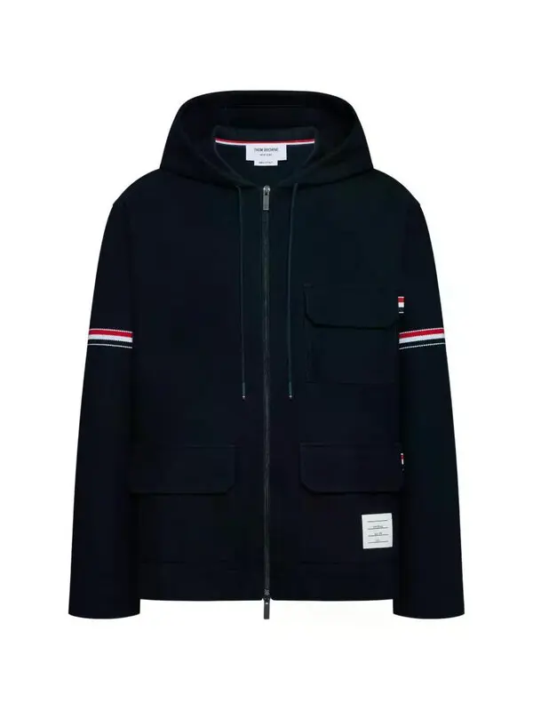 Thom Browne Stripe-detail Hooded Jacket