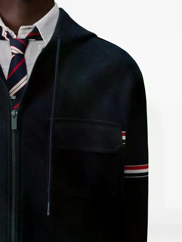 Thom Browne Stripe-detail Hooded Jacket