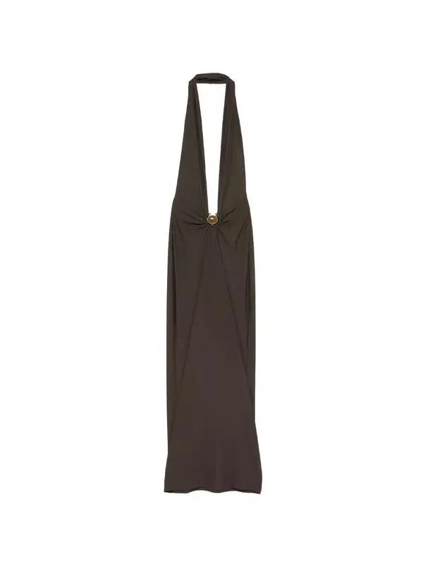 Christopher Esber Ruched Halterneck Midi Dress