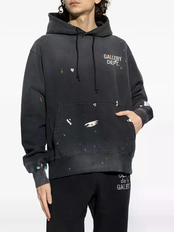 GALLERY DEPT. Logo Print Hoodie - Black