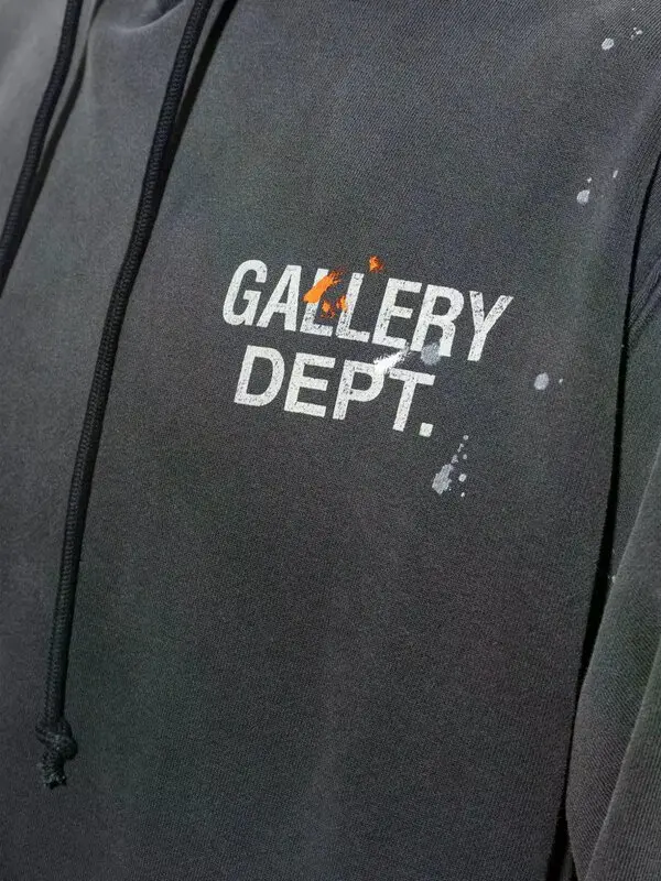 GALLERY DEPT. Logo Print Hoodie - Black