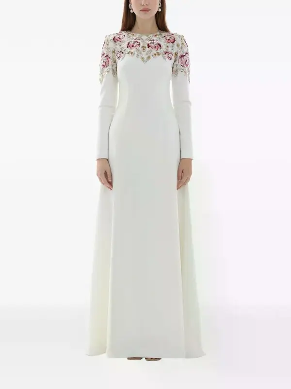 DINA MELWANI Long-sleeves Maxi Dress