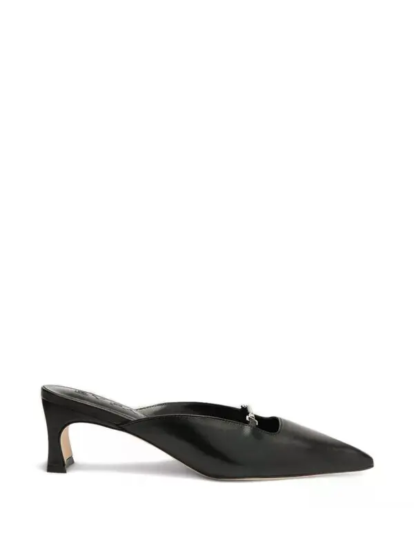 By Far Leda Square-toe Mules - Black