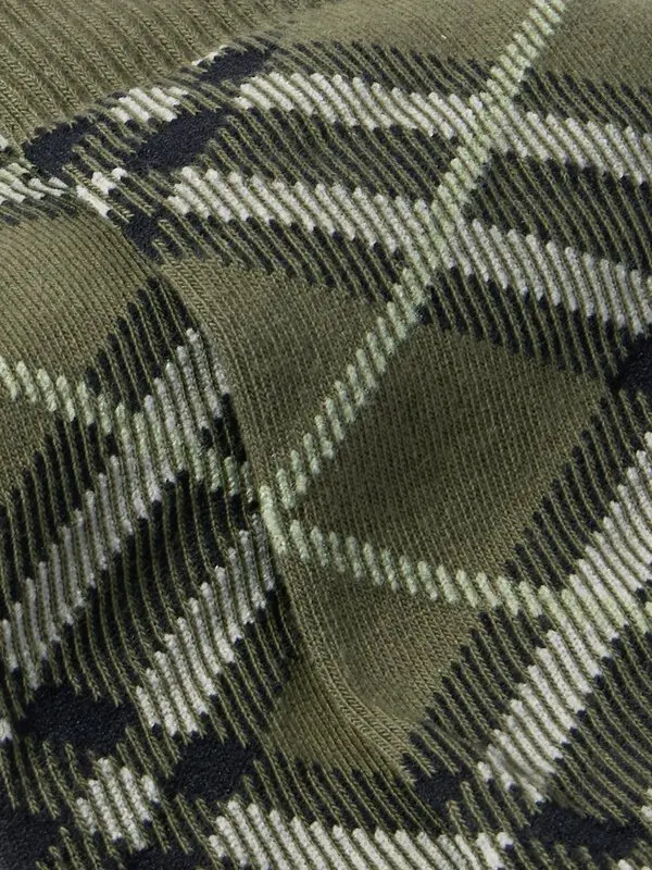 Burberry Checked Cotton-blend Jacquard Socks