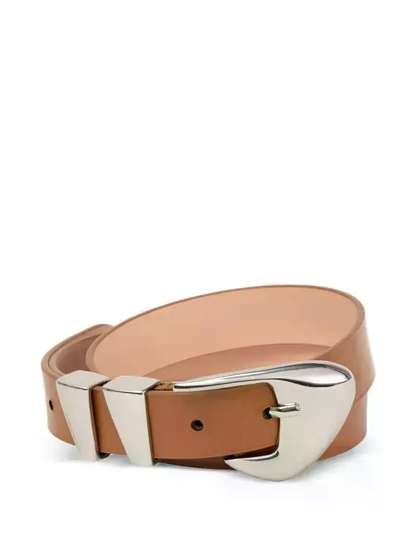 By Far Moore Leather Belt - Brown