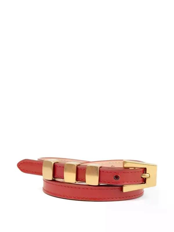 By Far Vic Leather Belt - Red