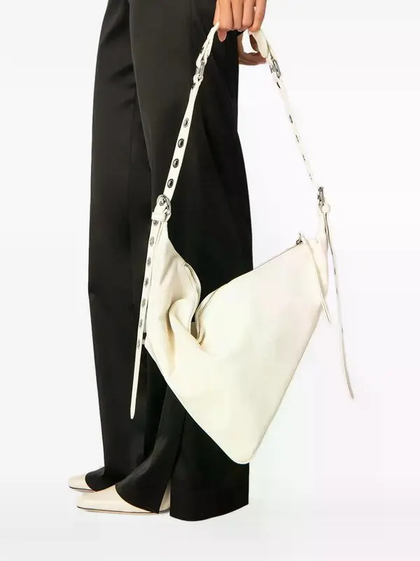 By Far Leather Trayana Cross Body Bag - Neutrals