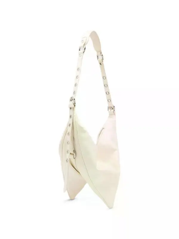 By Far Leather Trayana Cross Body Bag - Neutrals