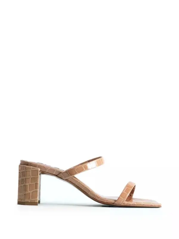 By Far Tanya Embossed Mules - Neutrals