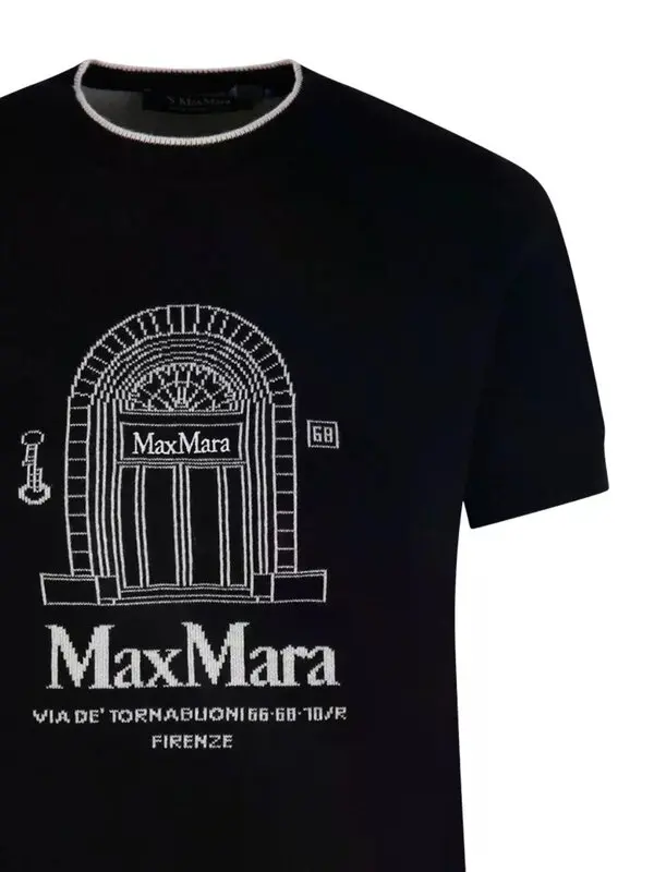Max Mara Graphic Crew-neck Top