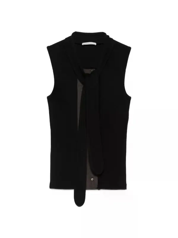 LEMAIRE Asymmetrical Fitted Top - Black