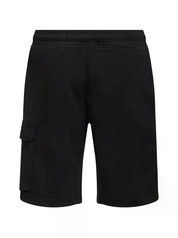 C.P. COMPANY Ribbed Elasticated Shorts - Black
