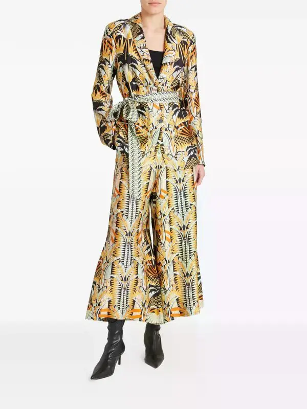 TEMPERLEY LONDON Odette Belted Geometric-print Jacket