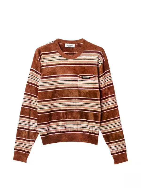 Miu Miu Striped Chenille Sweater