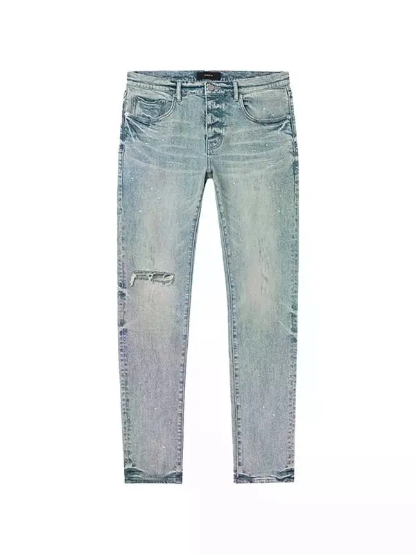 PURPLE BRAND Worn Reflective Denim Jeans