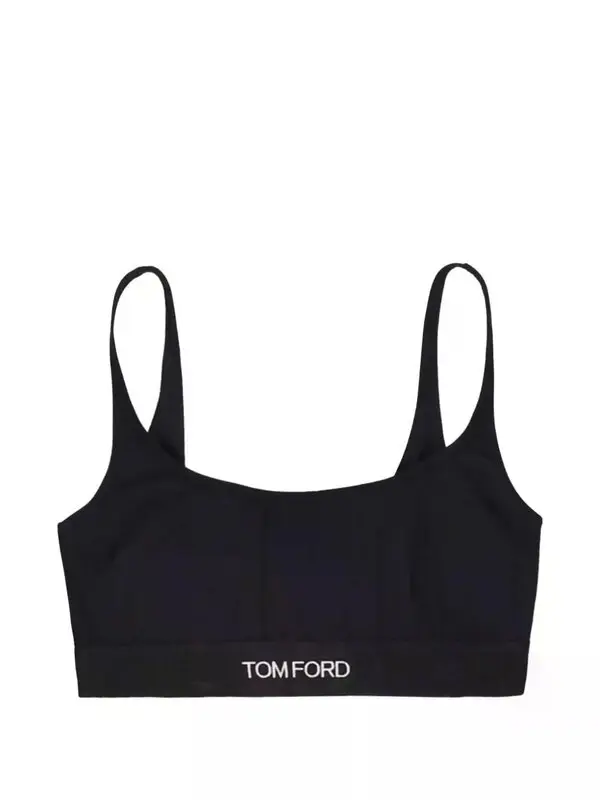 TOM FORD Logo-band Bra - Black