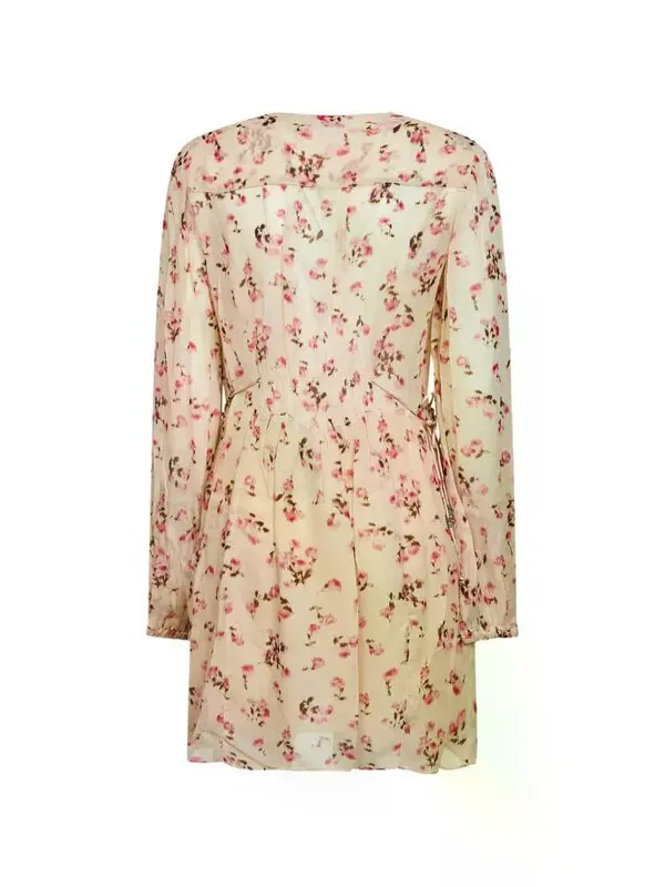 MARANT ETOILE Floral Smocked Dress - Neutrals