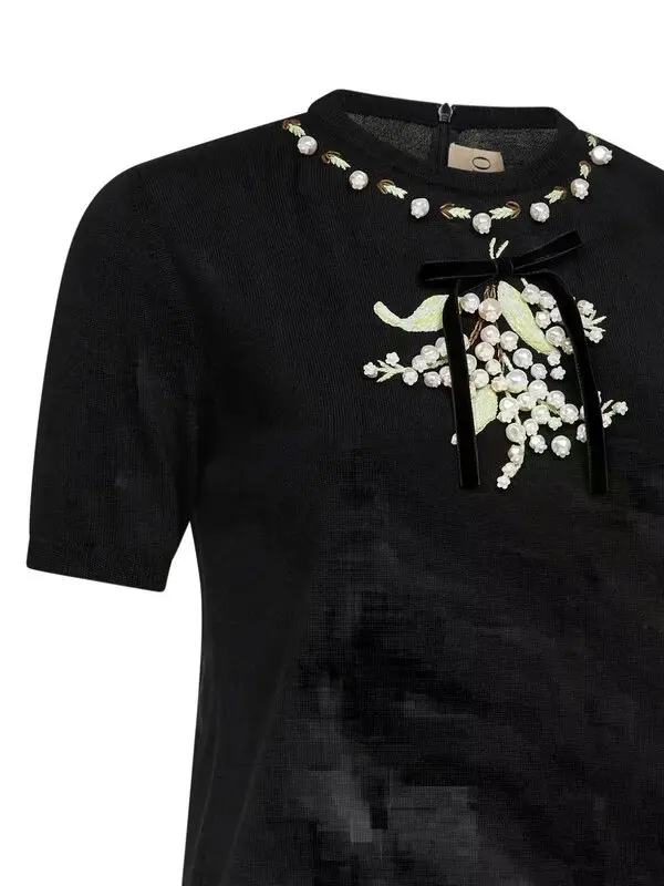 Valentino Garavani Embroidery Pearl-embellished Top