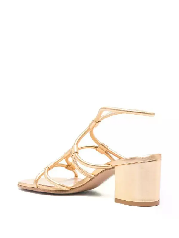 GIANVITO ROSSI Ankle-strap Heeled Sandals - Gold