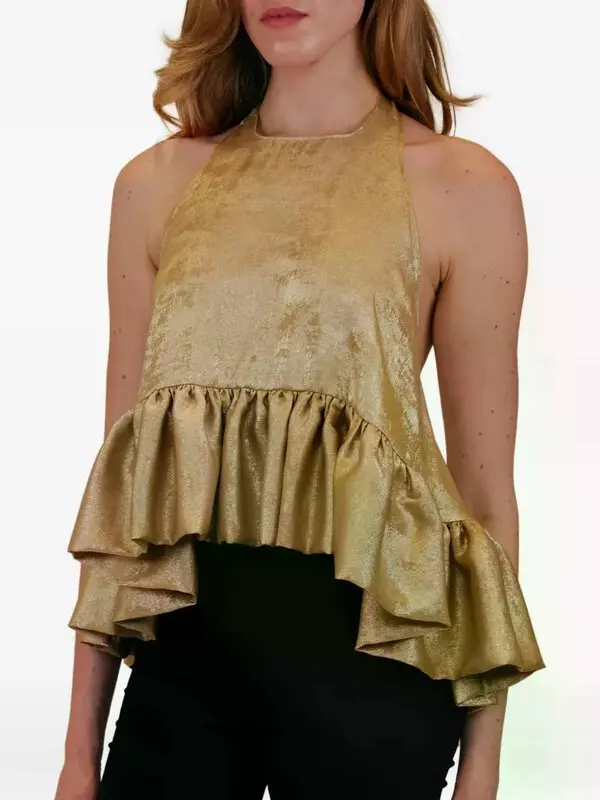 Azeeza Winston Ruffled Halterneck Top