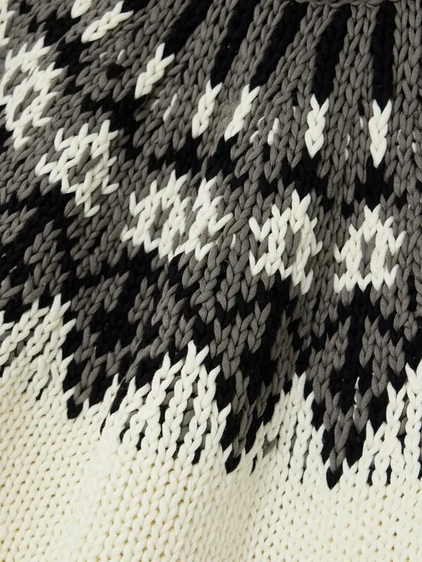 Altuzarra Marty Fair Isle Cotton Sweater - Neutrals