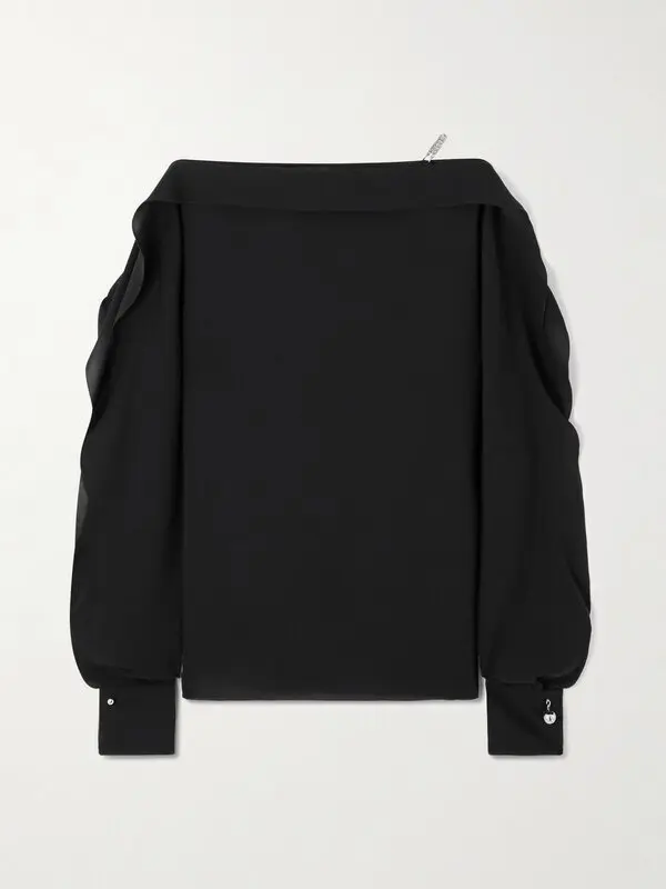 LANVIN Ruffled Silk-crepe Blouse