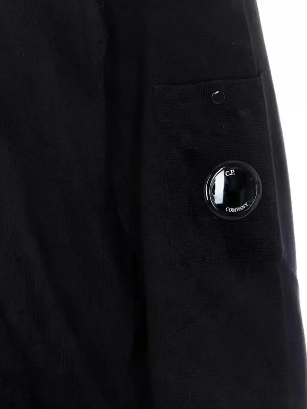 C.P. COMPANY Logo-patch Crew-neck Sweater - Black
