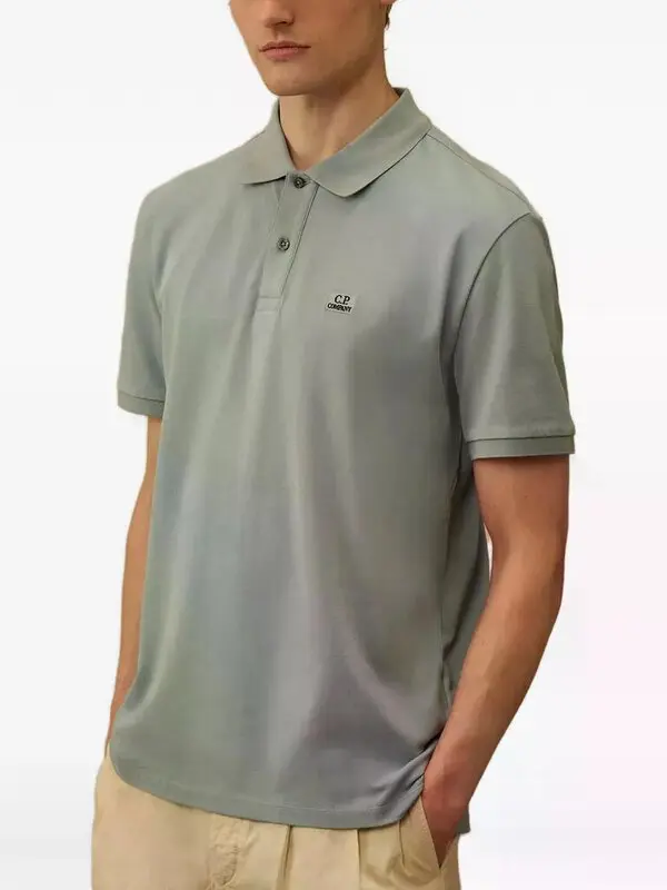 C.P. COMPANY Stretch Piquet Short-sleeve Polo Shirt - Blue