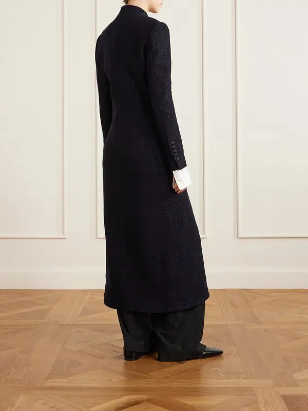 LIBEROWE Imperial Wool-blend Bouclé Coat - Blue
