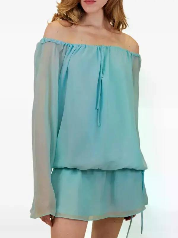 Azeeza Elina Chiffon Mini Dress - Blue
