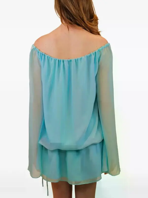 blue chiffon mini dress Floral Chiffon Mini Dress  Blushing Beaus Boutique