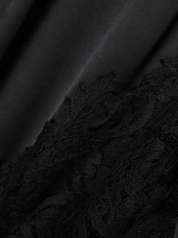 Versace Lace-trimmed Satin Shirt