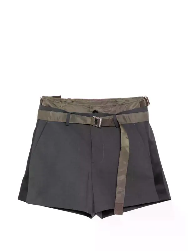 Sacai Belted Side-panel Shorts