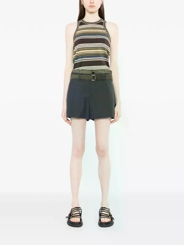 Sacai Belted Side-panel Shorts