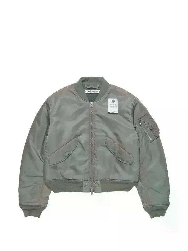 Acne Studios Padded Bomber Jacket With Zip Pocket - Grey