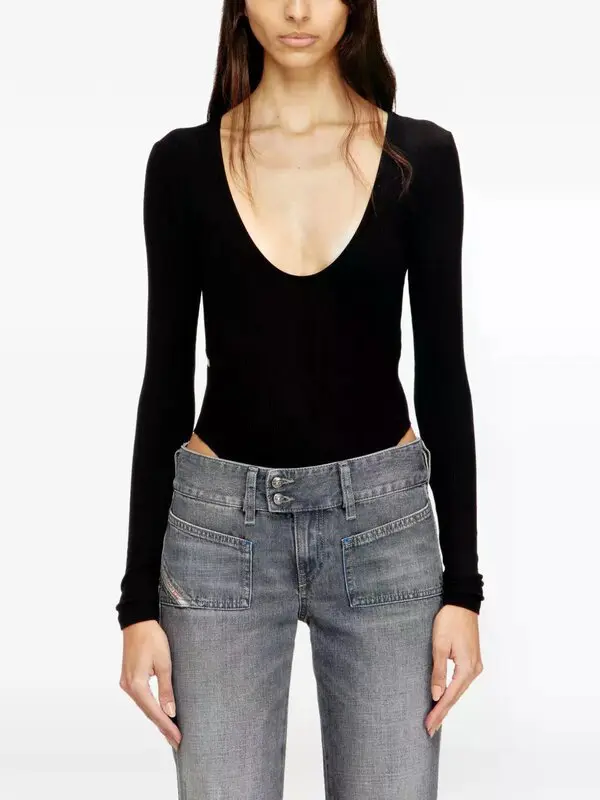 DIESEL® T-bodyn Ribbed Bodysuit - Black