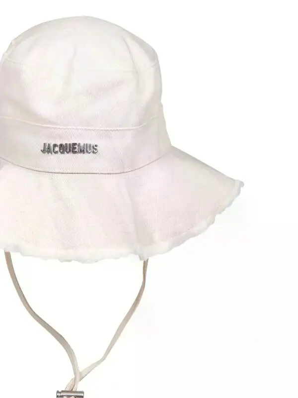 Jacquemus Frayed Bucket Hat - Neutrals | Editorialist display picture 1