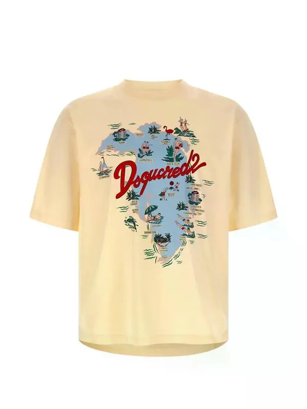 Dsquared2 Aloha Souvenir T-shirt - Neutrals