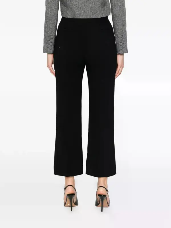 Valentino Garavani Wool Crepe Trousers - Black