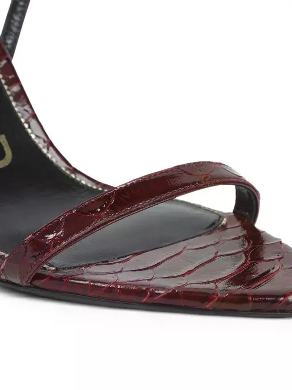 TOM FORD Padlock-detail Stiletto-heel Sandals - Red
