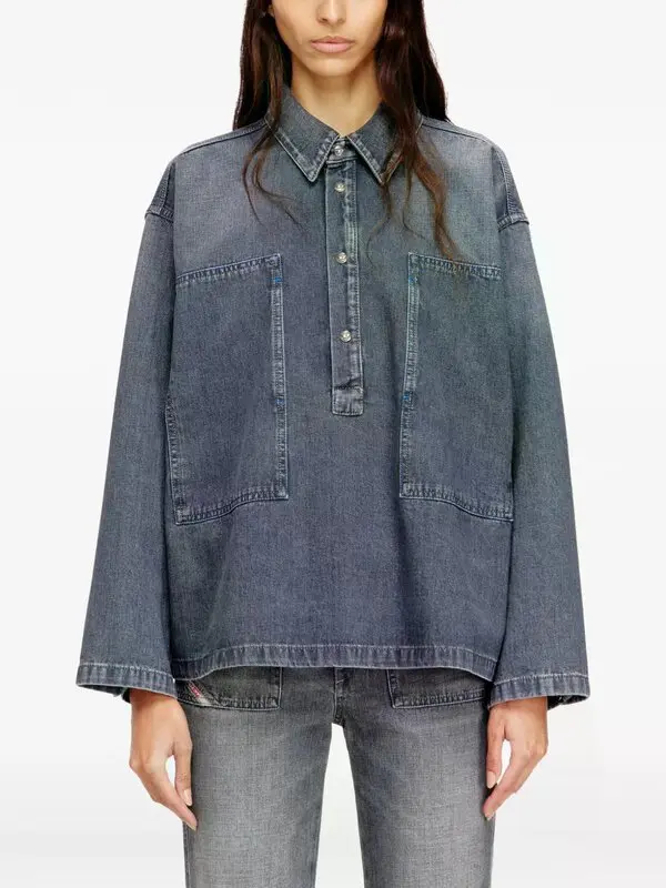 DIESEL Denim Button Down Blouse