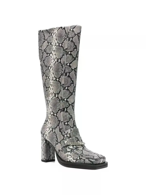 Martine Rose Square-toe Knee-high Chain Boots