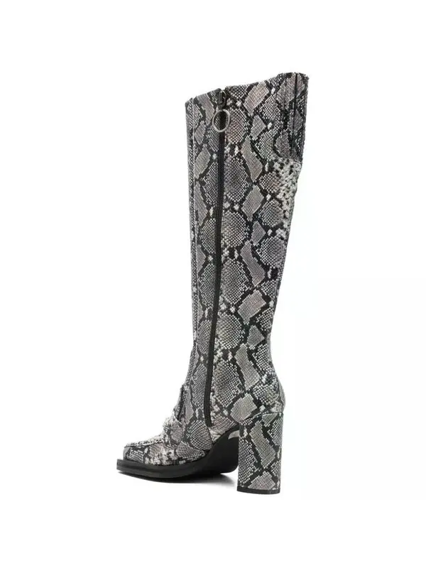 Martine Rose Square-toe Knee-high Chain Boots