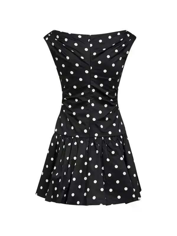 SELF-PORTRAIT Polka-dot Print Midi Dress