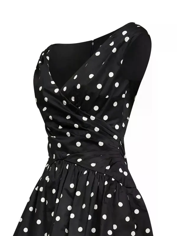 SELF-PORTRAIT Polka-dot Print Midi Dress