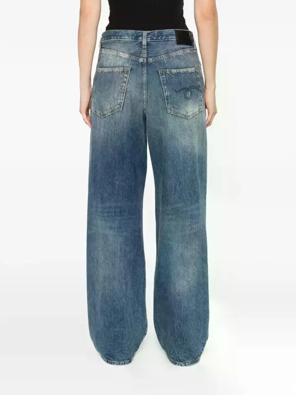 R13 Wide Leg Damon Jeans - Blue