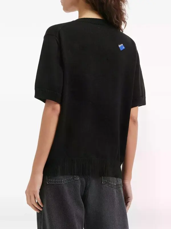 ADER ERROR V-neck Logo-patch T-shirt